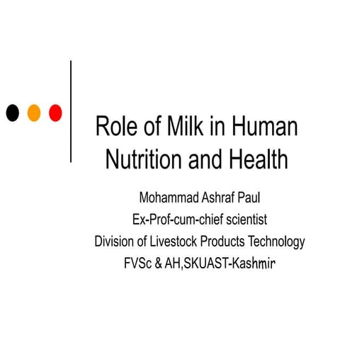 Composition of milk | PPTX