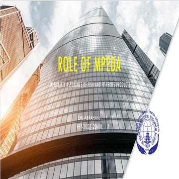 ROLE OF MPEDA..........mmmmmmmmmmmmmmmmmm | PPT