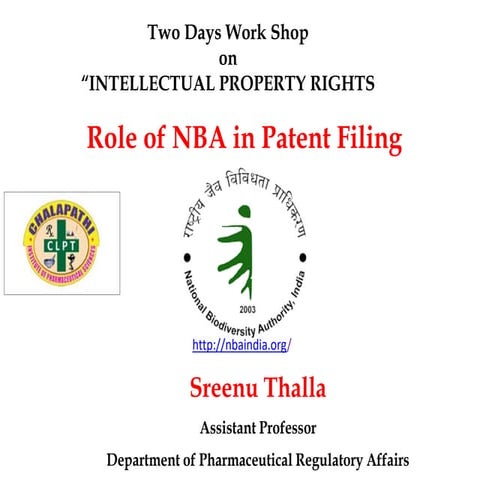 Role of NBA in patent filing | PDF