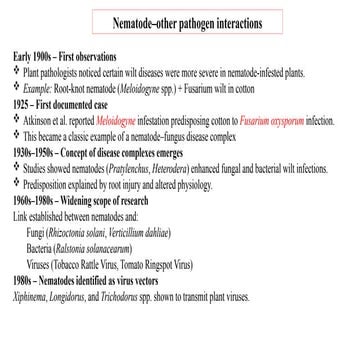Role of neamtode diseases complex nematology | PPTX
