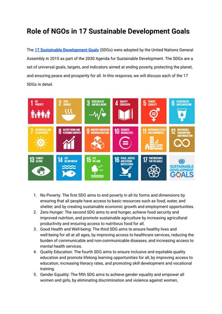 Sustainable development goals/SD goals economics | PDF