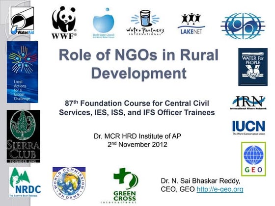 THE ROLE OF NGO & CBOs | PPTX | Non-Profit Organizations | Industries
