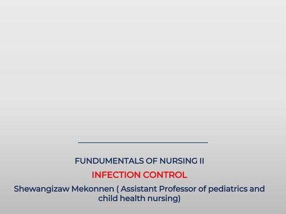 Infection Control & Prevention | PPTX