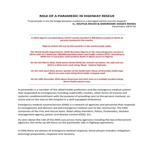 Role of paramed | PDF