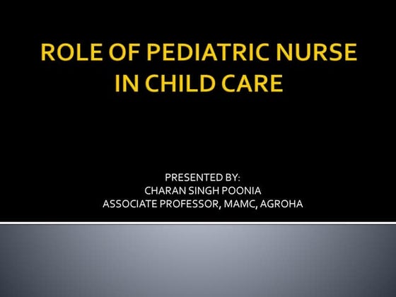 Expanded and extended role of pediatric nurse | PPT