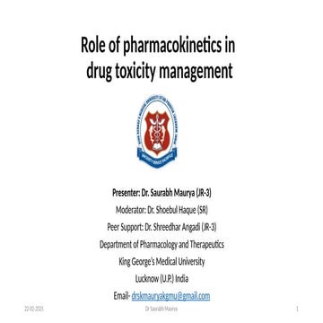 Role of Pharmacokinetics in Drug toxicity (1).pptx