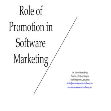 Role of promotion in software marketing | PPT