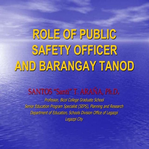 Role of public safety officer | PDF