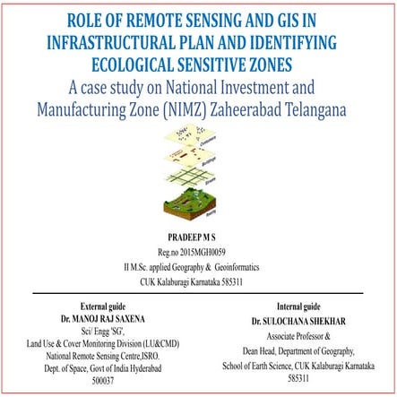 Role of remote sensing and gis in infrastructural plan and identifying ...
