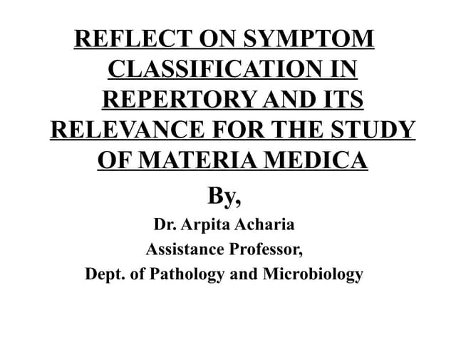 Boenninghausen’s therapeutic pocket book[btpb] | PPTX