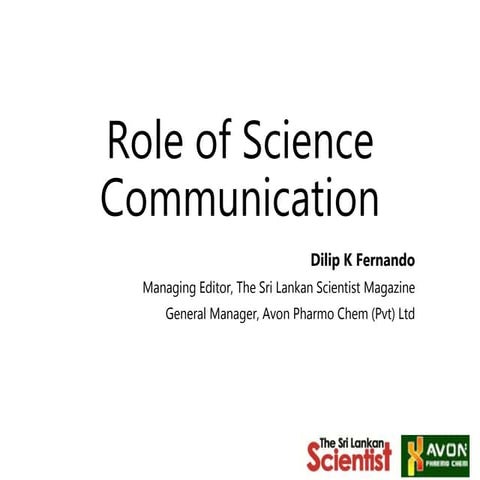 Role of science communication | PPT