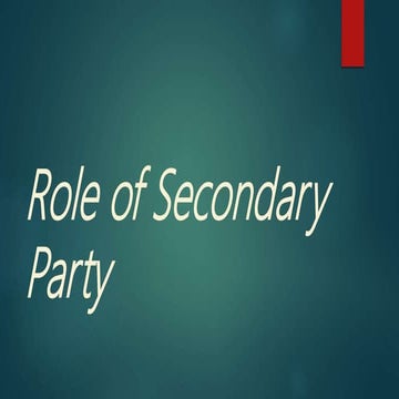 Role of Secondary Parties in Pak-TTP Conflict | PPTX