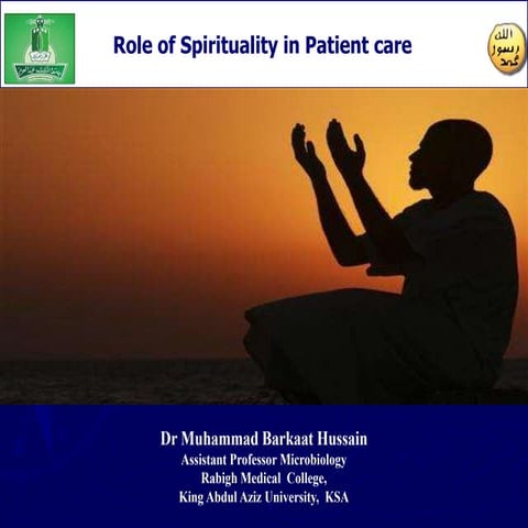 Role of spirituality in patient care.ppt
