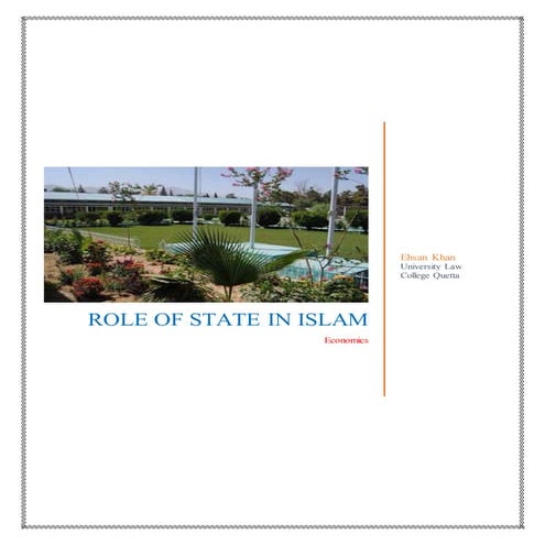 Role of state in islam | DOCX