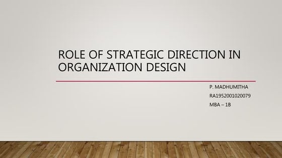 Advanced Strategic Management - Introduction | PPT