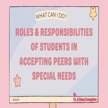 Role of Students in Disability Inclusion | PPT
