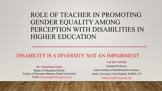 Addressing gender equality with teaching strategies | PPT