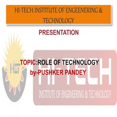 Role of technology | PPT