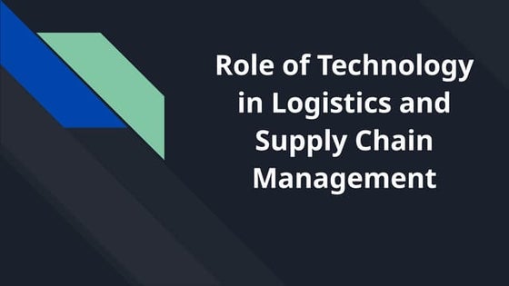 understanding the term logistics with its principle | PPT