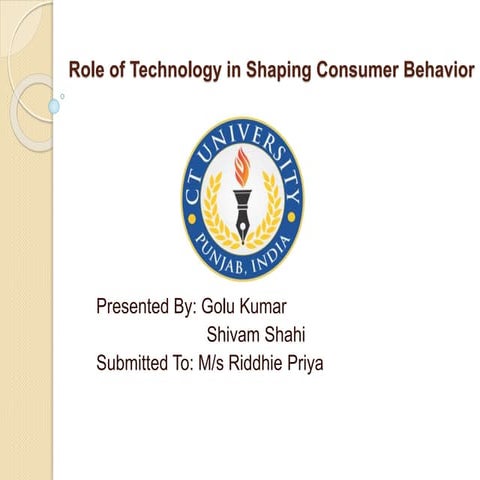 Role of Technology in Shaping Consumer Behavior.pptx