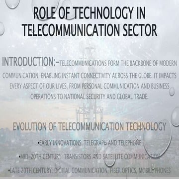 Role Of Technology In Telecommunication Sector Pptx Internet Computing