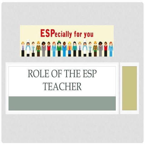 Role of the esp teacher | PPTX