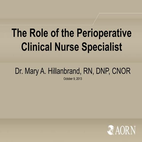Peri-operative nursing | PPT