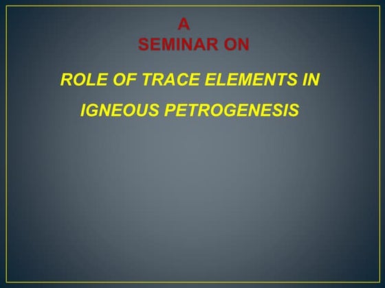 Geochemical cycle and mobility of elements | PPT
