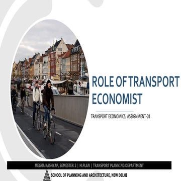 Role of transport economist | PDF