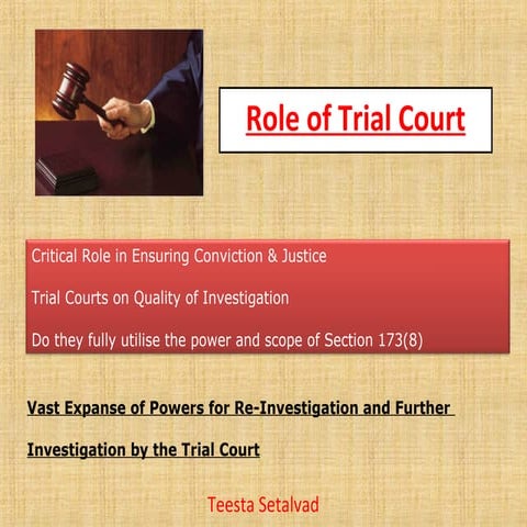 Role of trial court in india | PPT