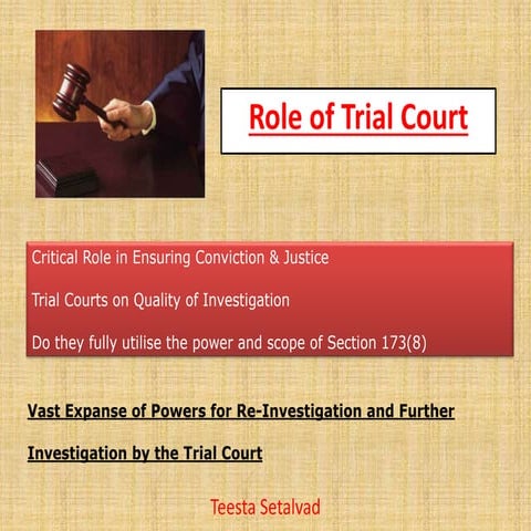 Role of trial court in india | PPT