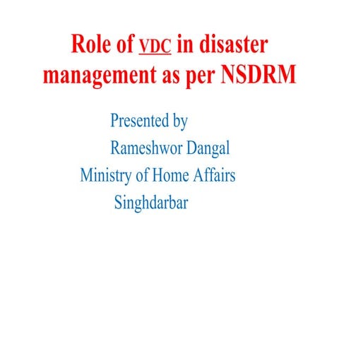 Role of vdc | PPT