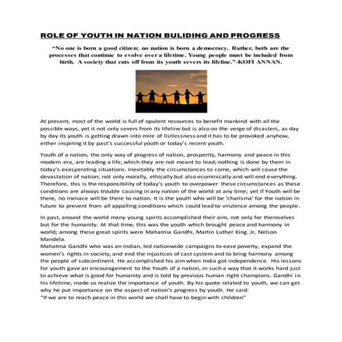Role of Youth in Building the Nation | PPTX