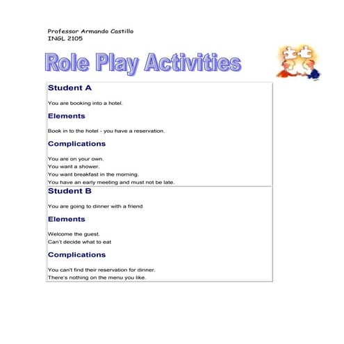Role play | PDF