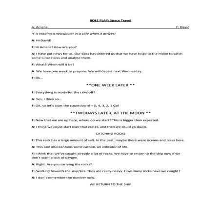 Role Play Dialogue | PDF