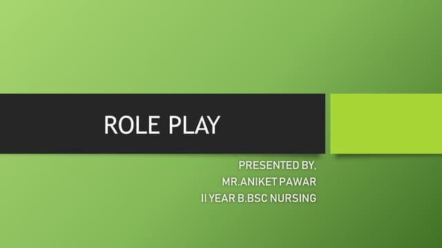 Role playing | PPTX