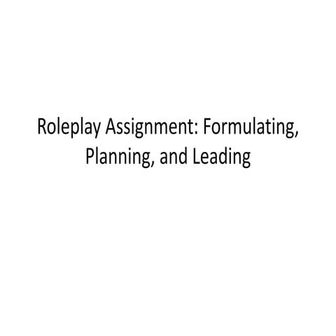 Tugas (Roleplay assignment) | PPT