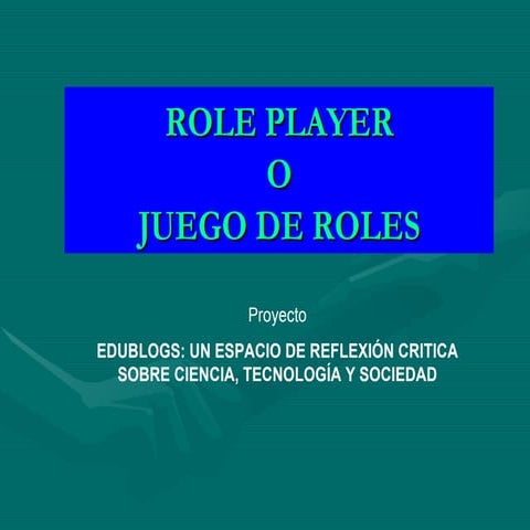 Juego de roles o Role player | PPT