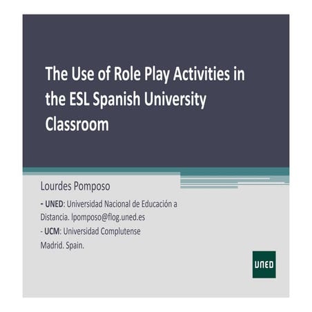 The Use of Role play in the university classroom | PDF