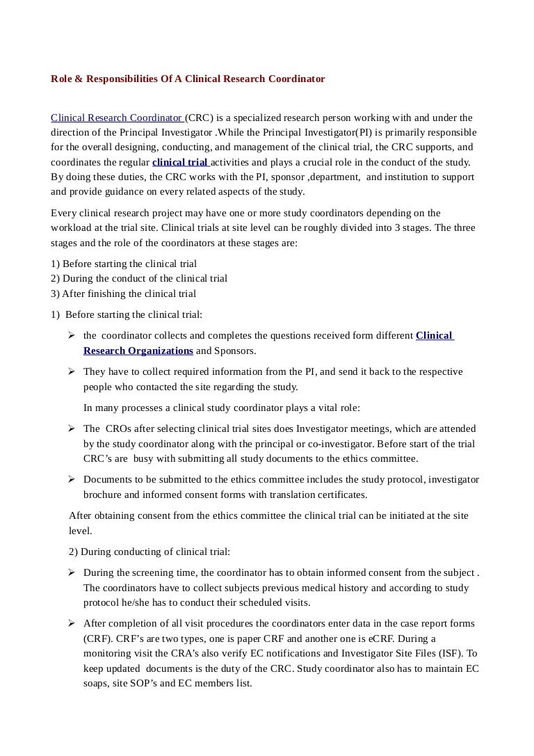Role Responsibilities Of A Clinical Research Coordinator role-responsibilities-of-a-clinical-research-coordinator