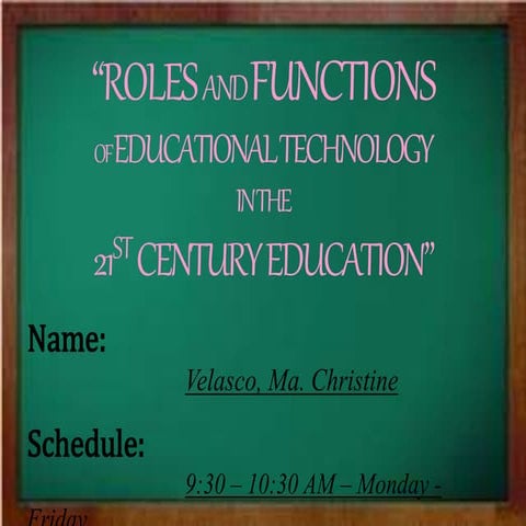 Roles and Function of Technology in 21st century | PPTX