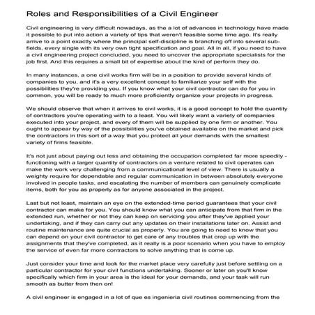 Civil Engineer Responsibilities Role Of Civil Engineers In Society