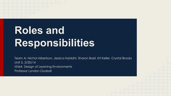 Organizational plan roles & responsibilities 2 | PPT