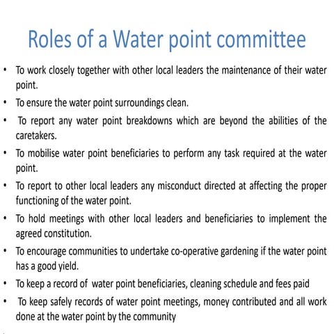 one of the Roles of a Water point committee 2.pptx
