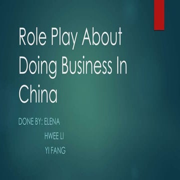Culture of Doing Business In China | PPTX