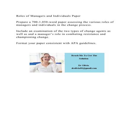 Roles of Managers and Individuals PaperPrepare a 700-1,050-word .docx
