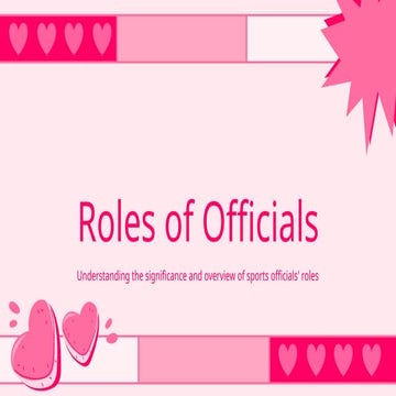 Roles of Officials in Sports.pptx MAEd-M | PPTX