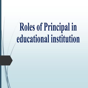 Roles of principals | PPTX