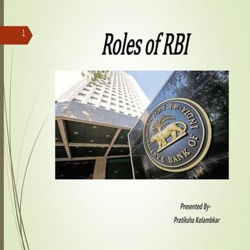 Roles of RBI | PPTX