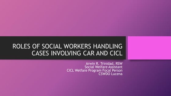 Roles of social workers | PPTX